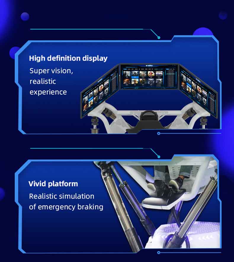 6 Dof 3 Screen Racing Simulator - Funspace