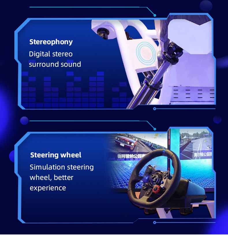 6 Dof 3 Screen Racing Simulator - Funspace