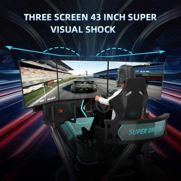 6 Dof 3 Screen Racing Simulator - Funspace