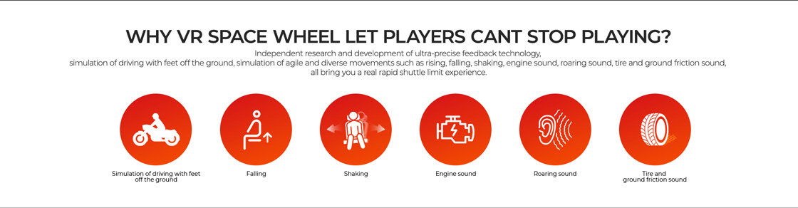 VR Space Wheel VR Motorcycle Simulator Arcade For Sale